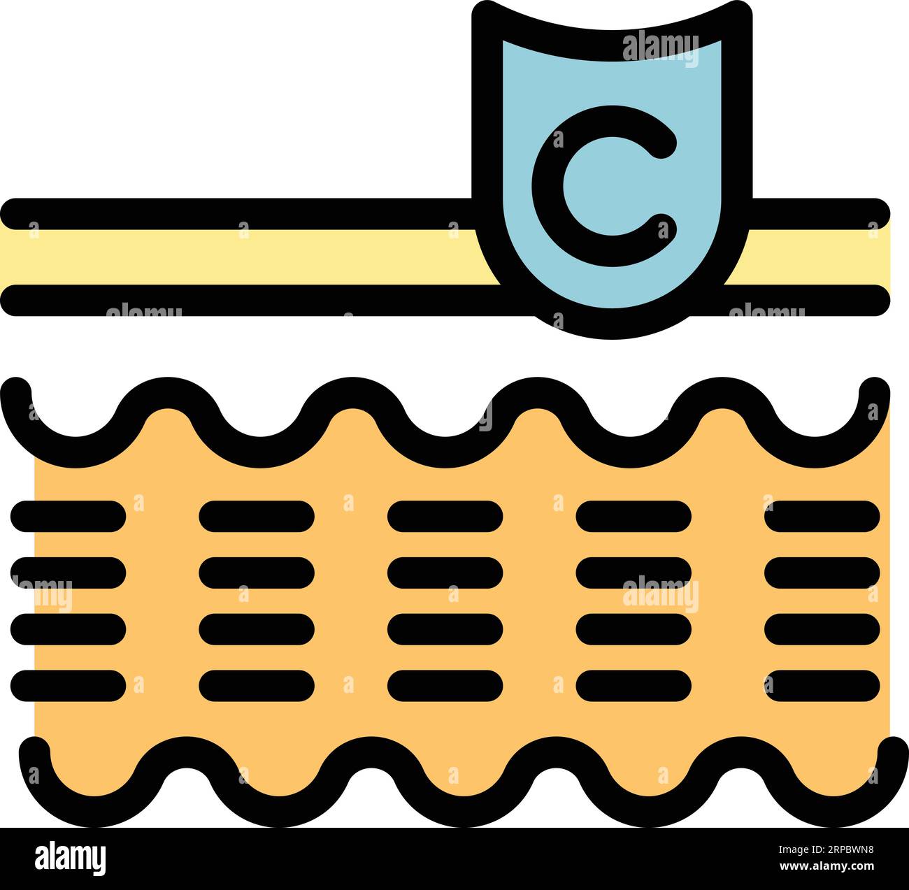 Cosmetic collagen icon outline vector. Face skin. Gel skincare color ...