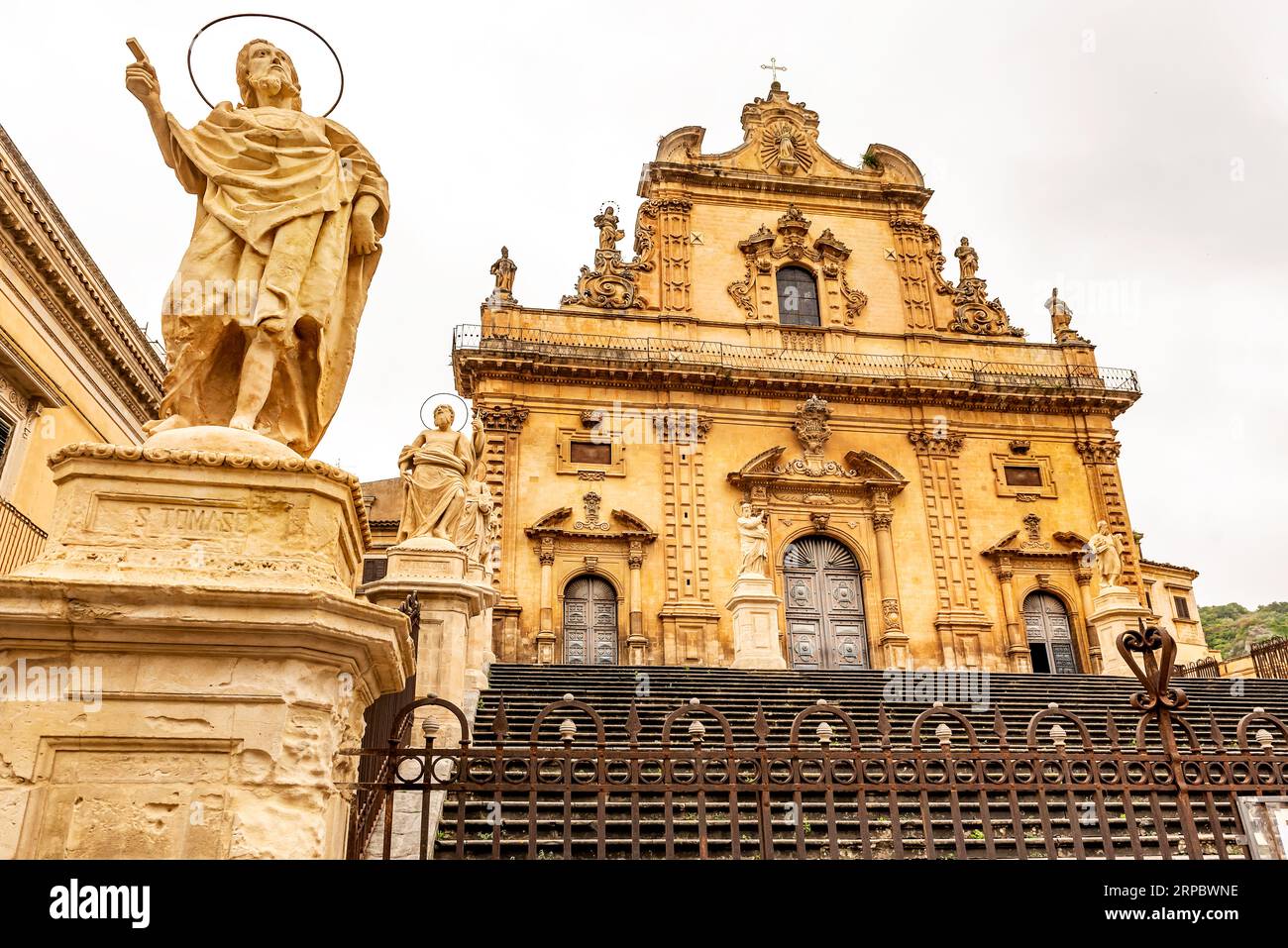 Cathedral of San Pietro (Saint Peter) in Modica. Sicily, southern Italy ...