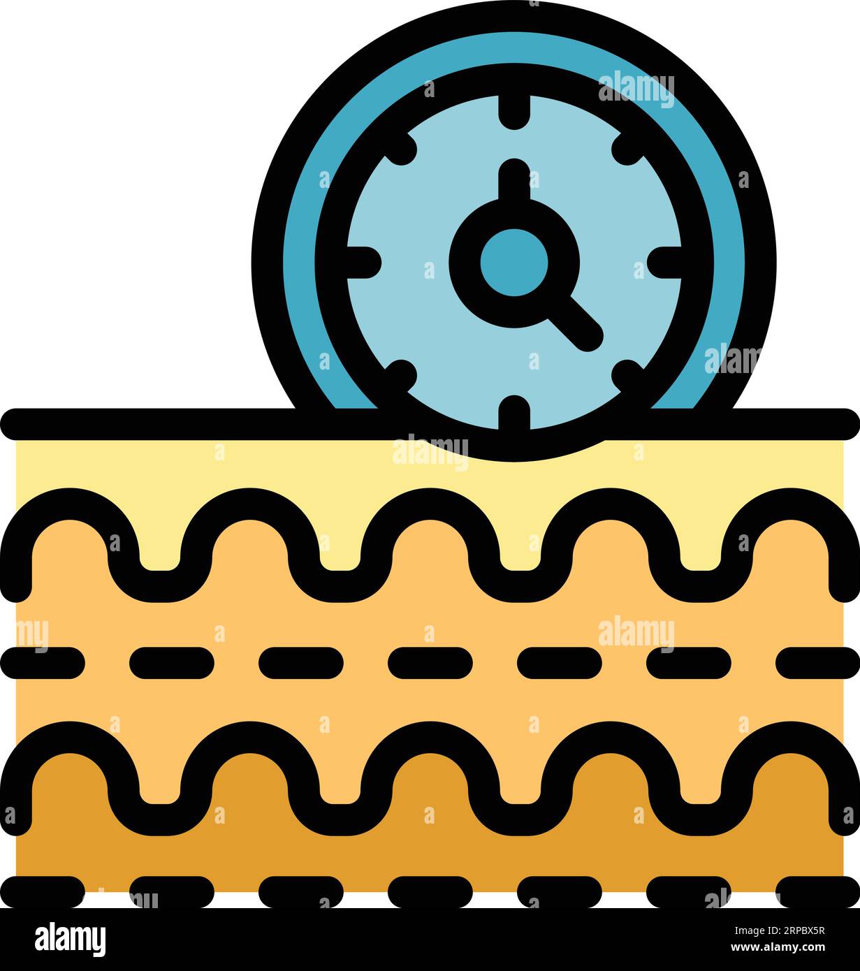 Collagen skin time icon outline vector. Cell cream. Face skin care ...