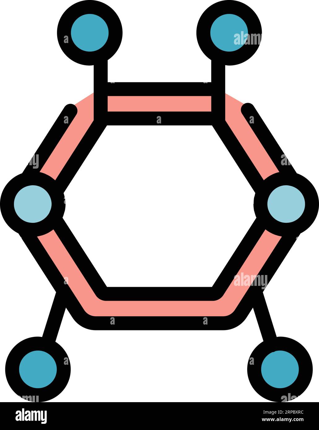 Enzymes formula icon outline vector. Amino peptide. Structure chain ...
