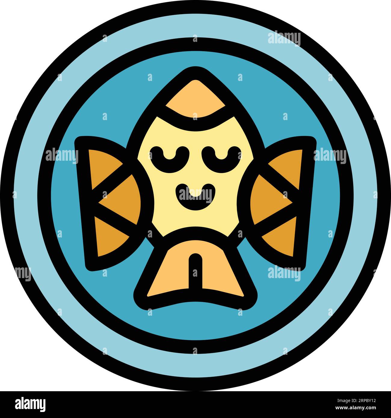 Enzymes atom icon outline vector. Chain structure. Molecule acid color ...