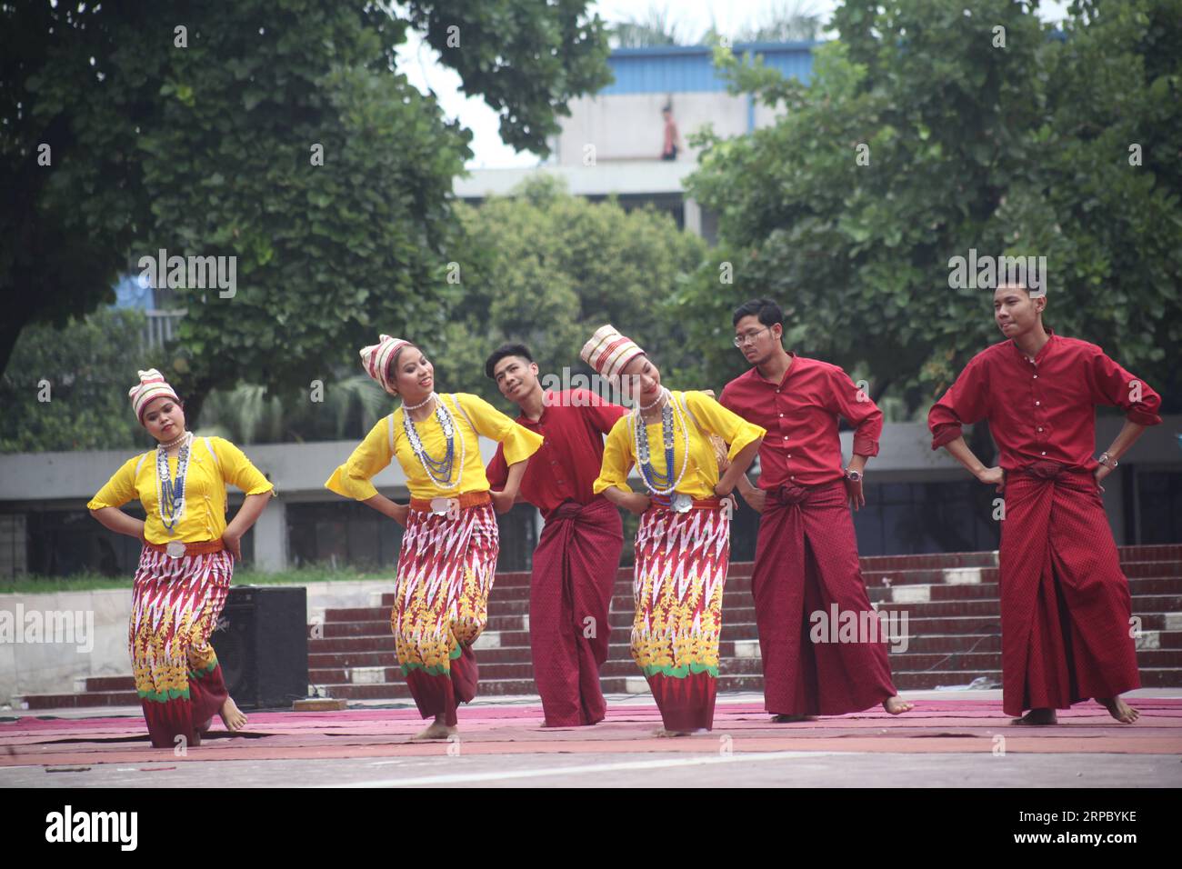 Dhaka Bangladesh 09,August 2023. Tribal performers wearing traditional ...