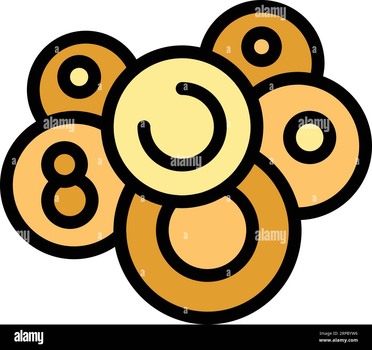 Amino molecule icon outline vector. Peptide protein. Chain collagen ...