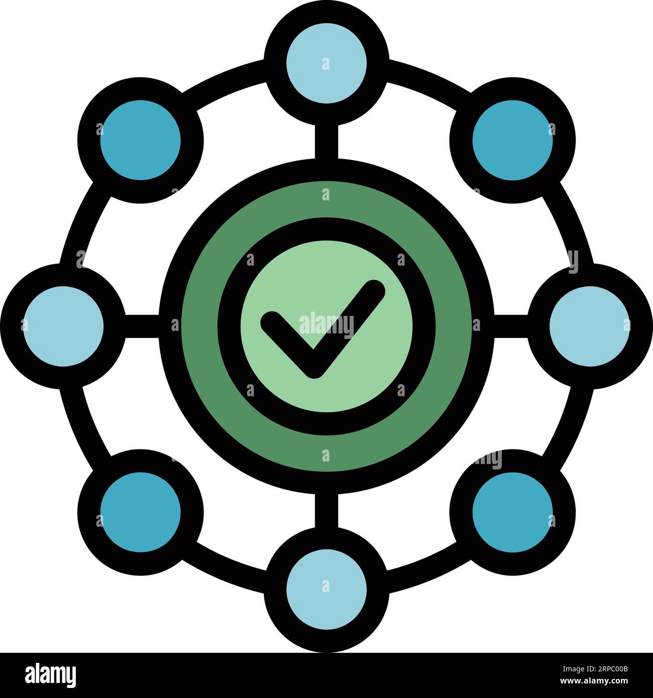 Approved Molecule Icon Outline Vector Atom Calcium Protein Amino Color Flat Stock Vector Image