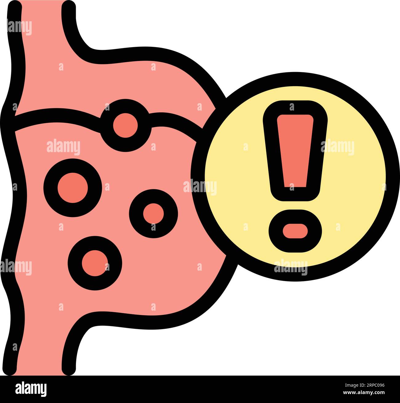 Full enzymes icon outline vector. Amino peptide. Structure chain color ...