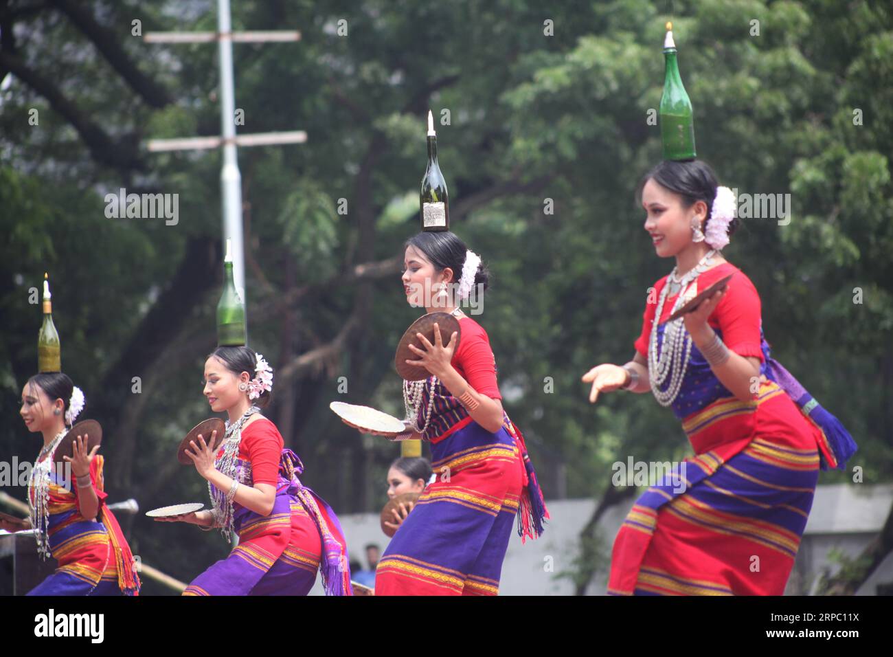 Dhaka Bangladesh 09,August 2023. Tribal performers wearing traditional ...