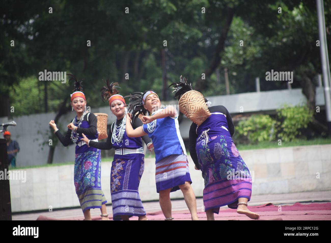 Dhaka Bangladesh 09,August 2023. Tribal performers wearing traditional ...