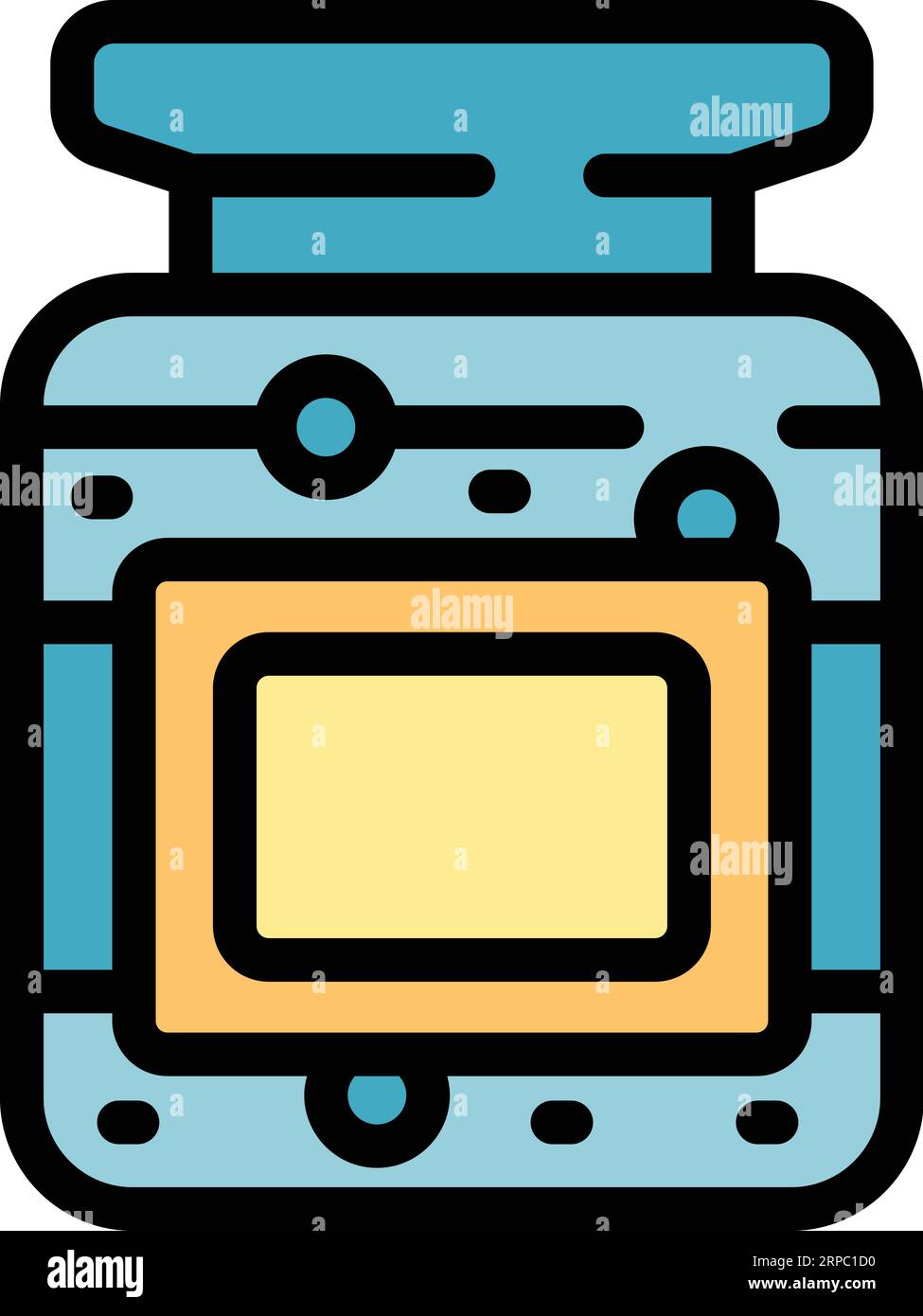 Home hummus jar icon outline vector. Paste cuisine. Meal snack color ...