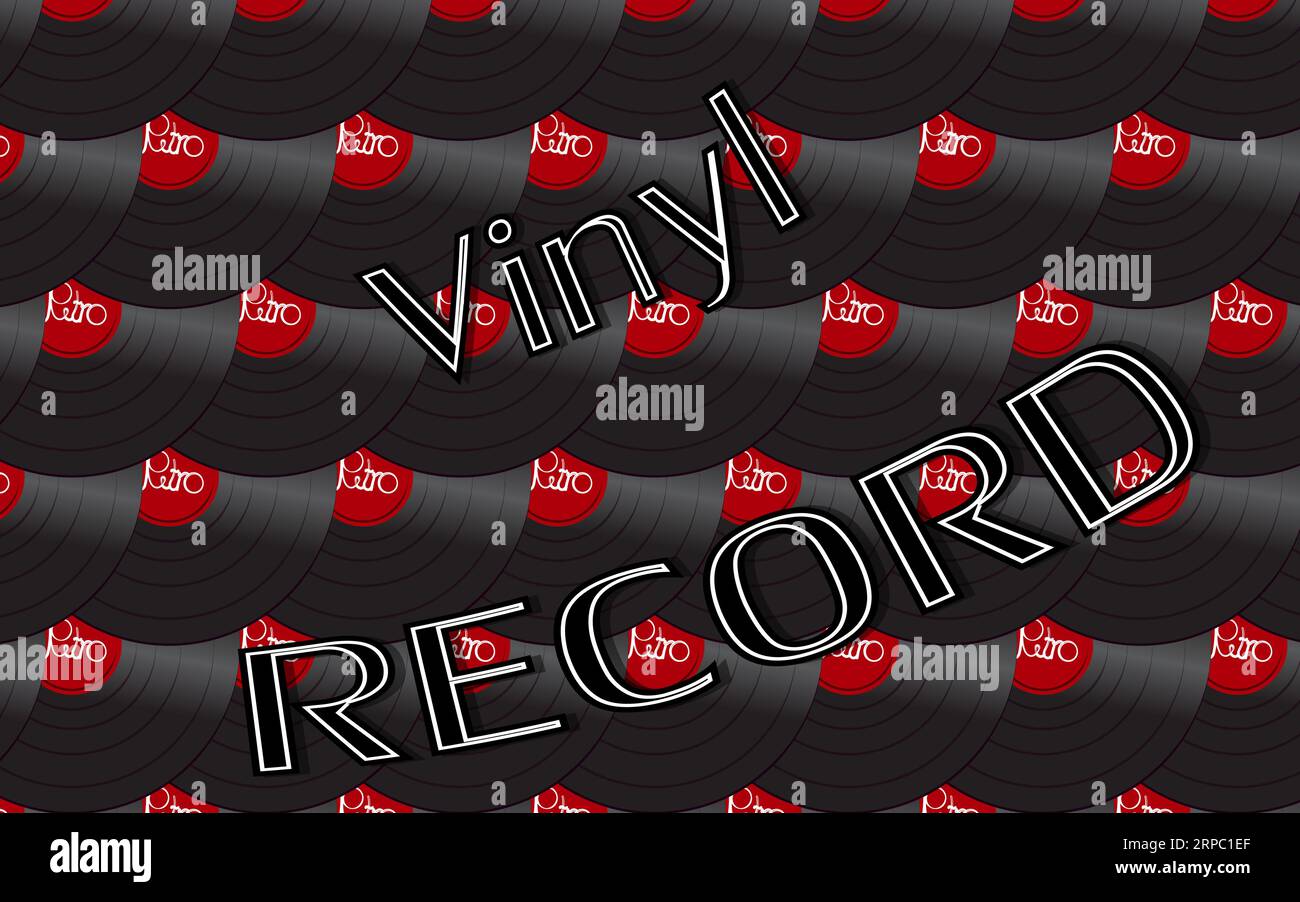 Musical audio is an old vintage retro hipster antique vinyl record and ...