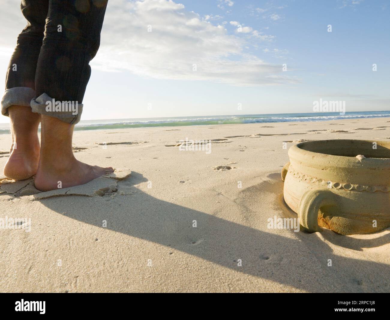 Man buried sand beach hi-res stock photography and images - Alamy