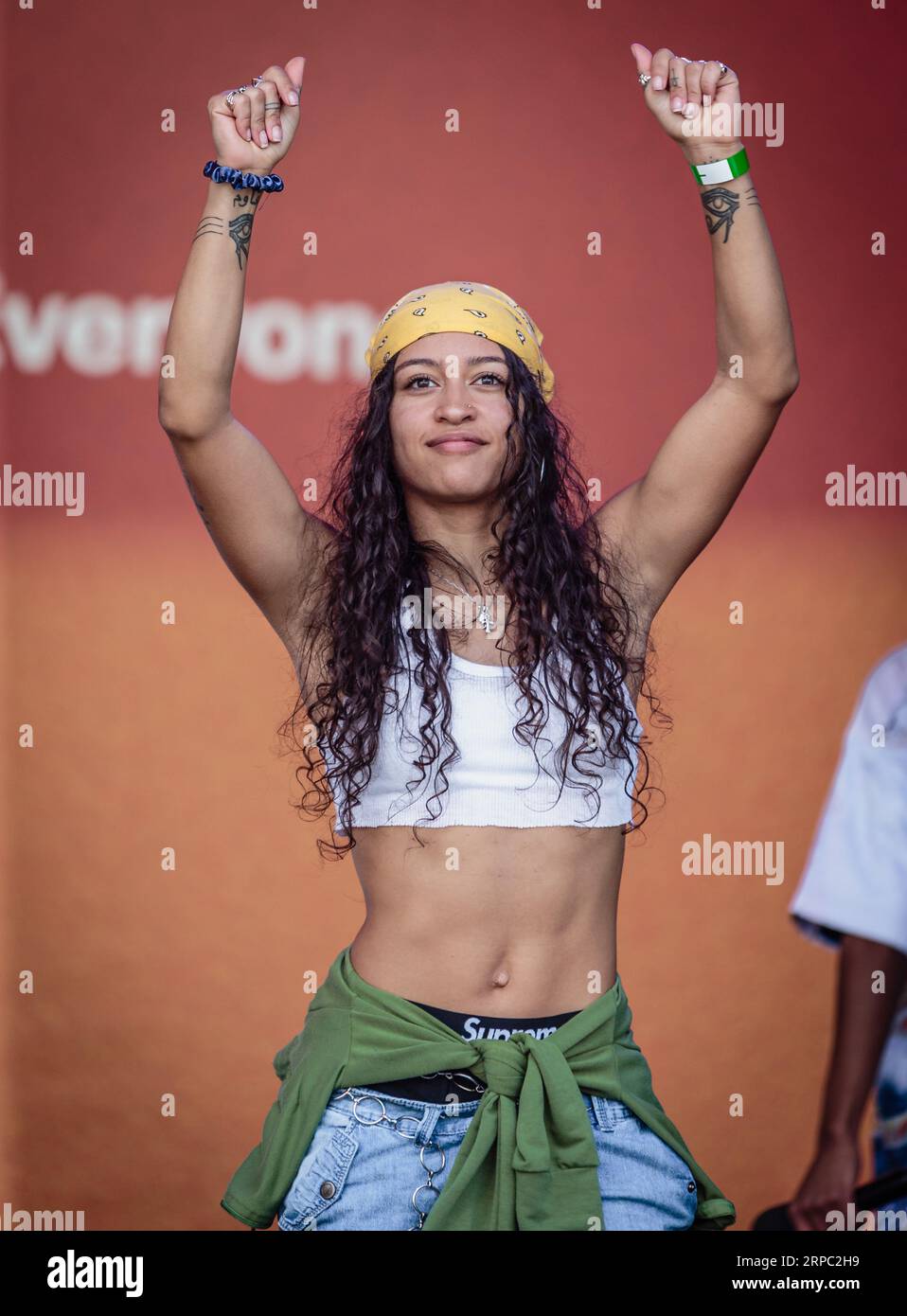 DJ Sonia Sol rouses the crowd at the Black On The Square event in ...