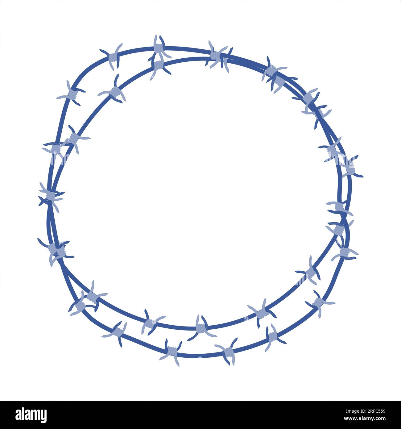 Sharp barbed wire fence barrier frame illustration Stock Vector Image ...