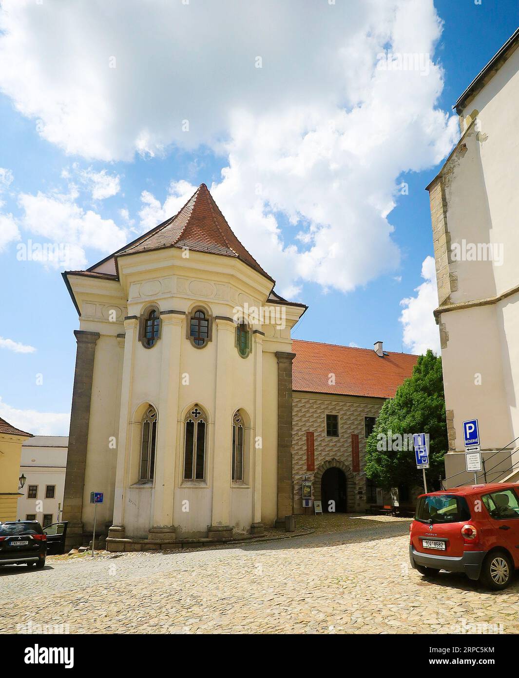 The Chapel of St. Mary Magdalene in Jindrichuv Hradec is adjacent to ...