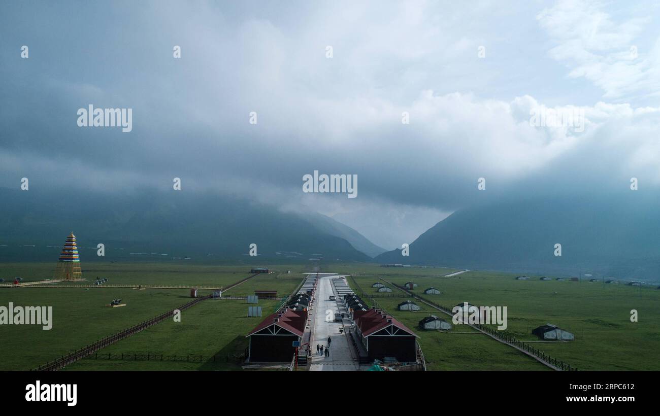 (190624) -- XINING, June 24, 2019 -- Aerial photo taken on June 21 ...