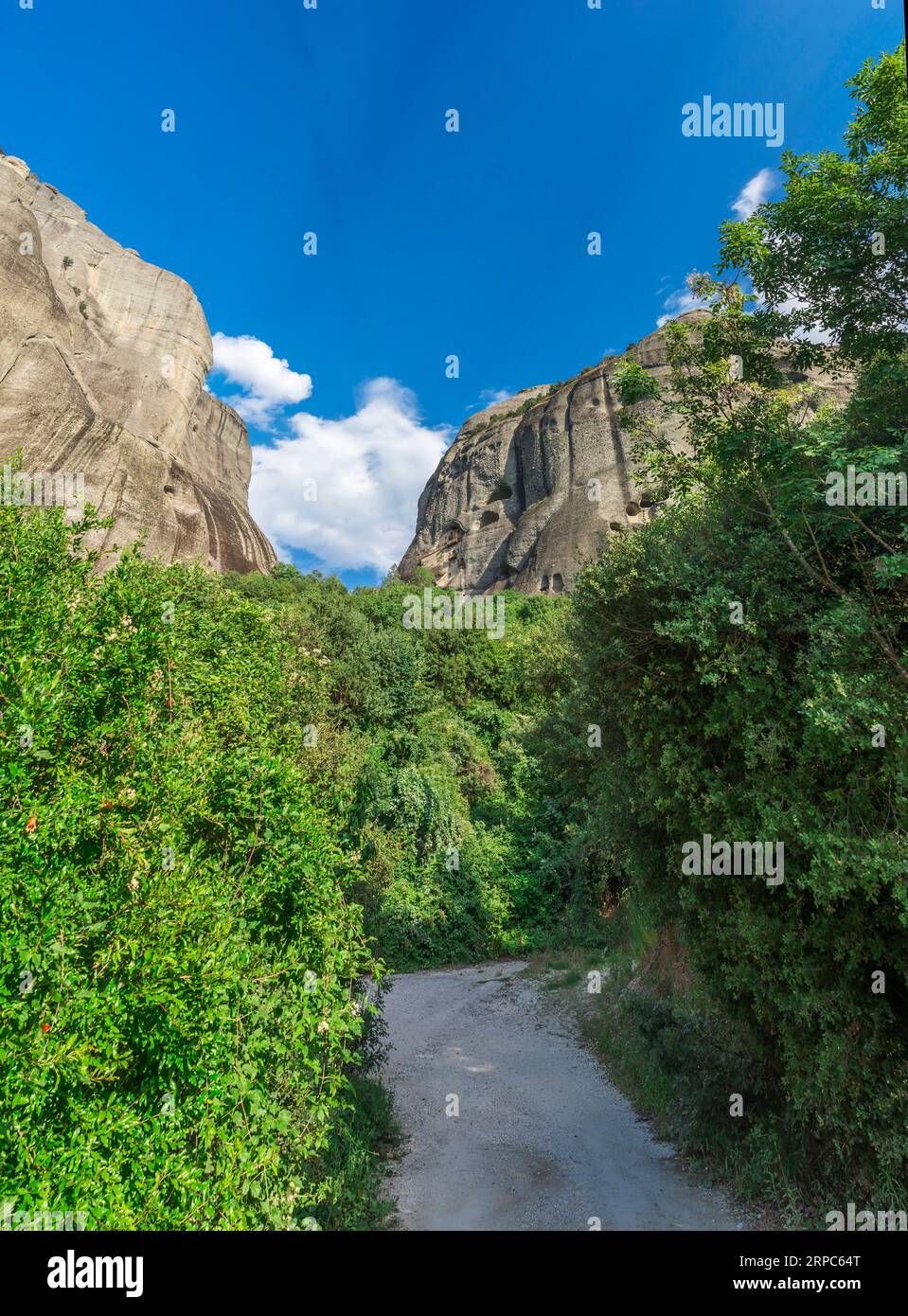 Rock formation in Meteora, Greece Stock Photo - Alamy