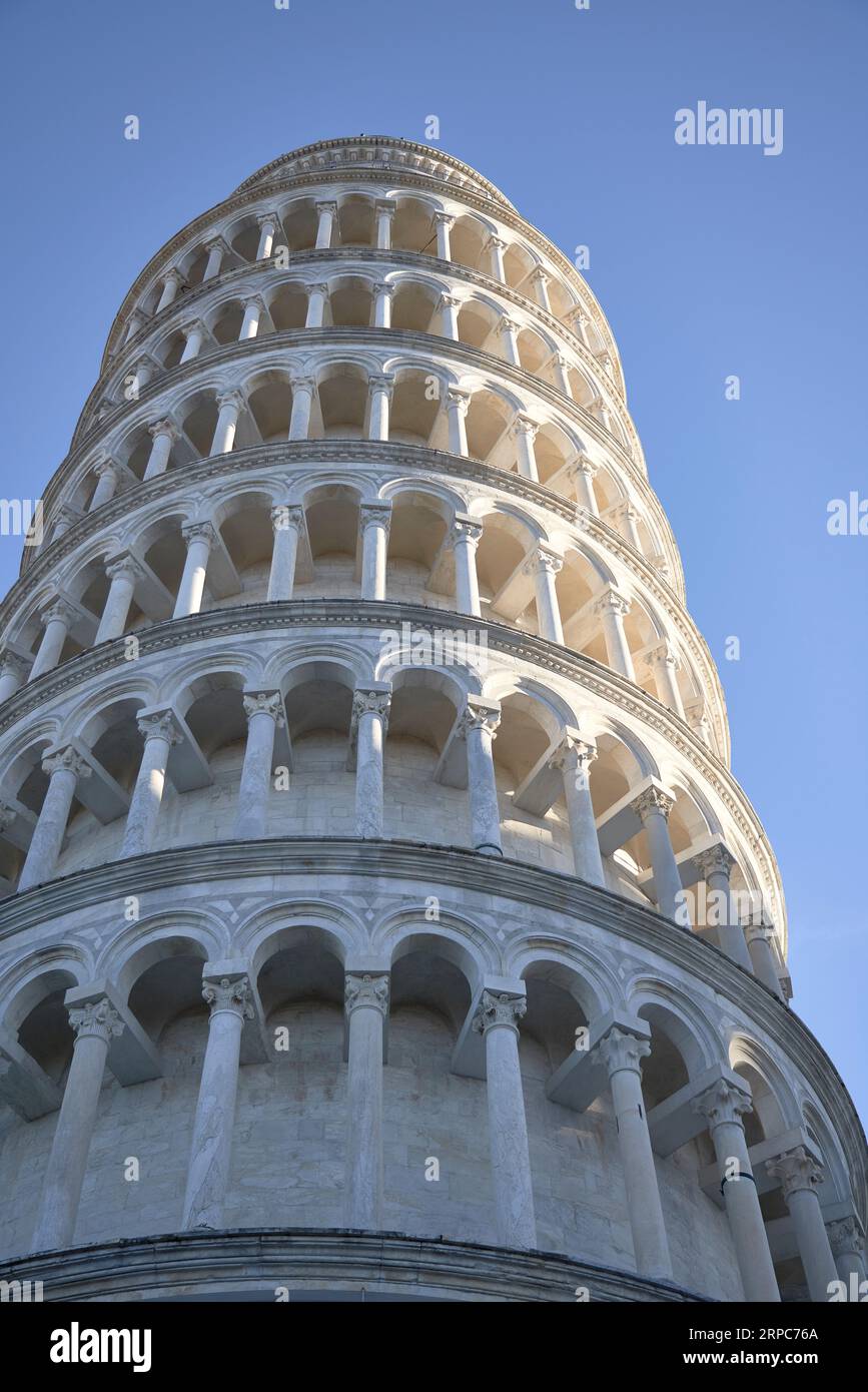 Italy, Tuscany, Pisa, Leaning Tower in the evening light Stock Photo ...