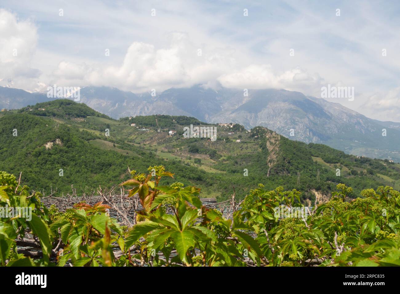 Hillside seen from a fortress Stock Photo - Alamy