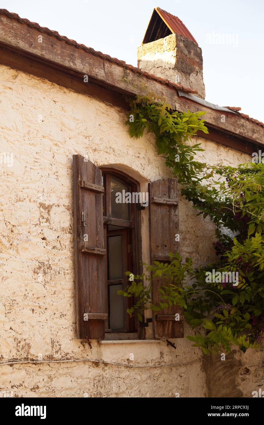 Solid and nostalgic stone houses typical of the Old Datca region ...
