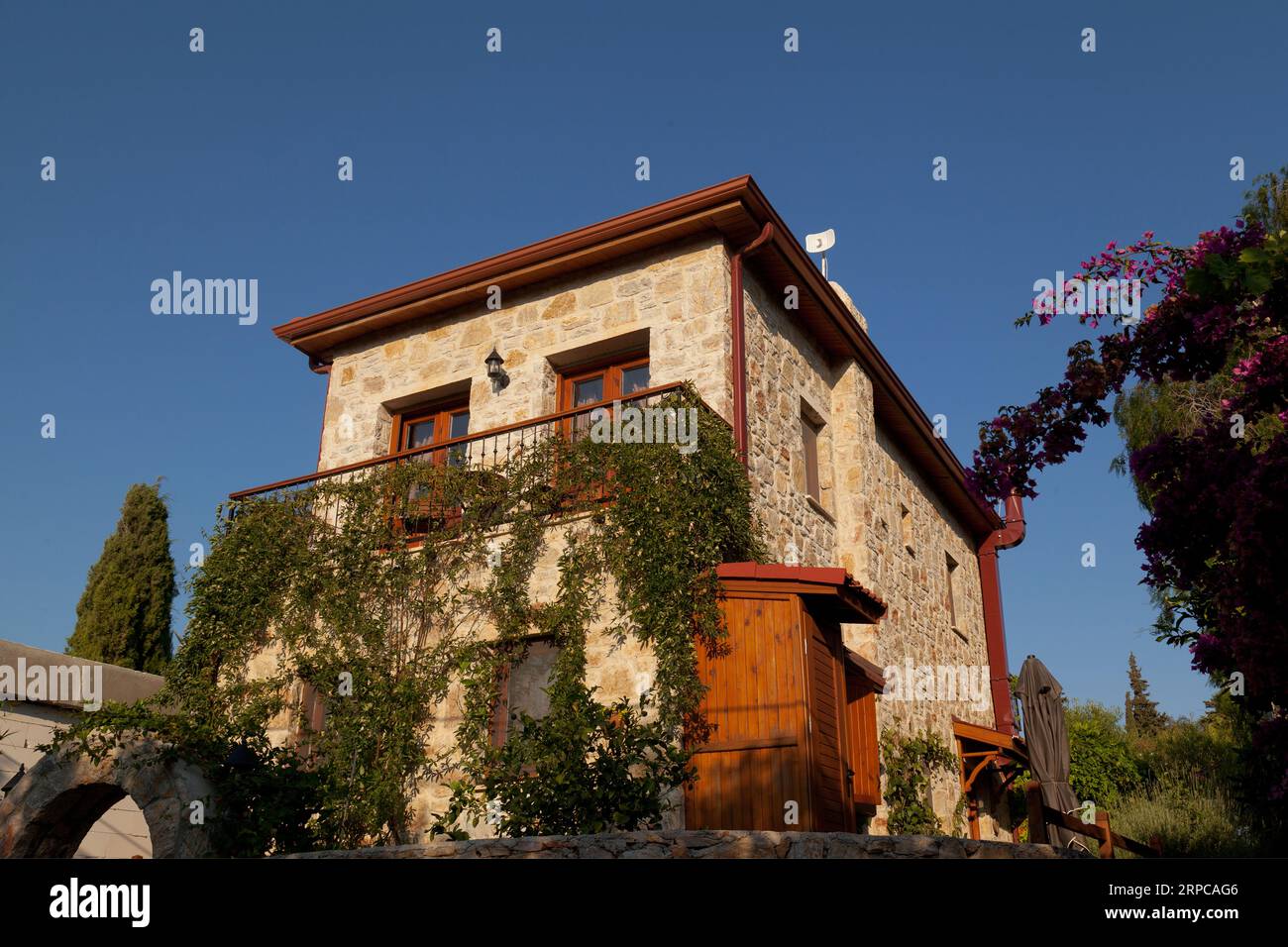 Solid and nostalgic stone houses typical of the Old Datca region ...