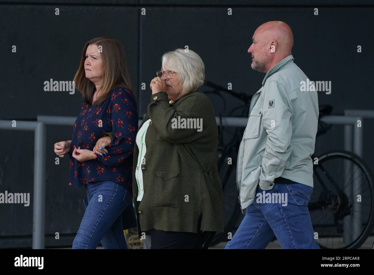 Foster parent of Amber Gibson, Carol Niven (centre) outside the High ...