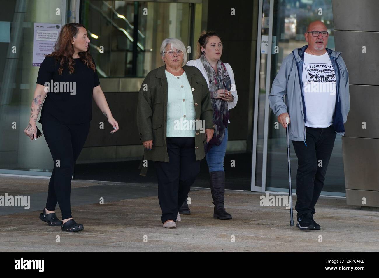 Foster parents of Amber Gibson, Carol Niven (second left) and Craig ...