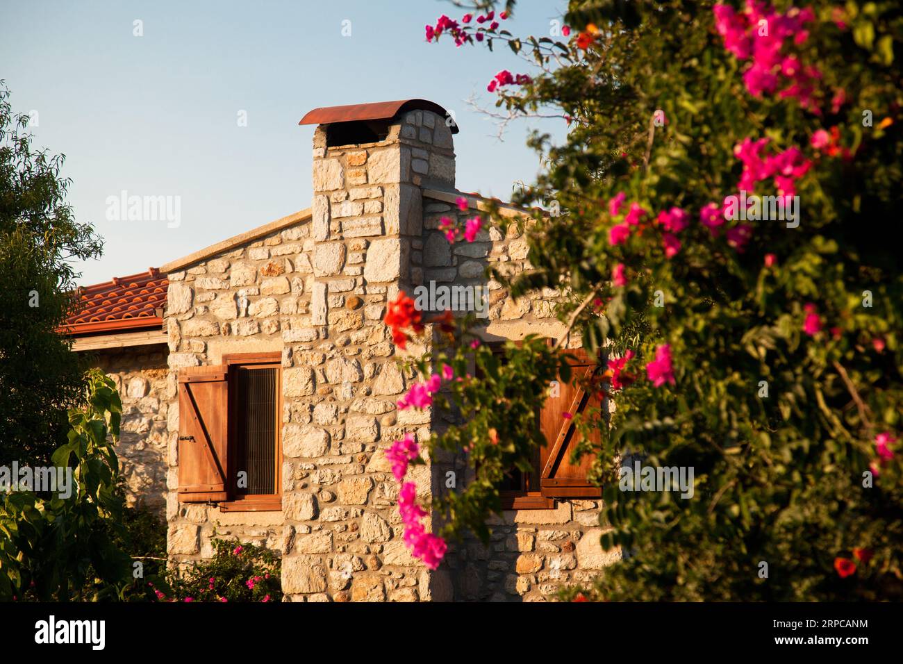 Solid and nostalgic stone houses typical of the Old Datca region ...
