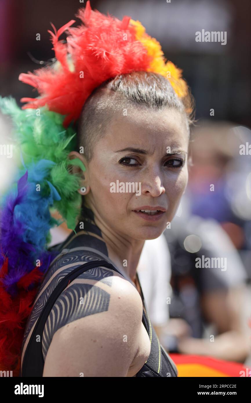(190630) -- NEW YORK, June 30, 2019 -- A participant is pictured during the 2019 New York City ...