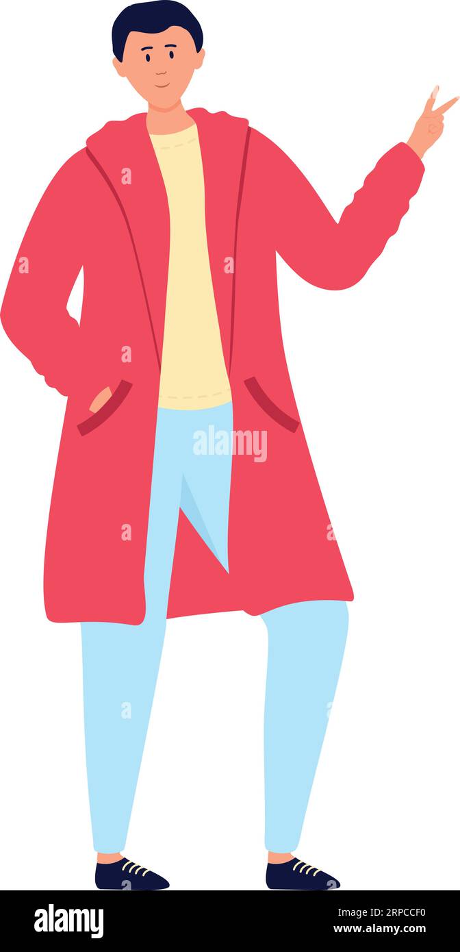 Fashionable young man. Creative person. Male student Stock Vector Image ...