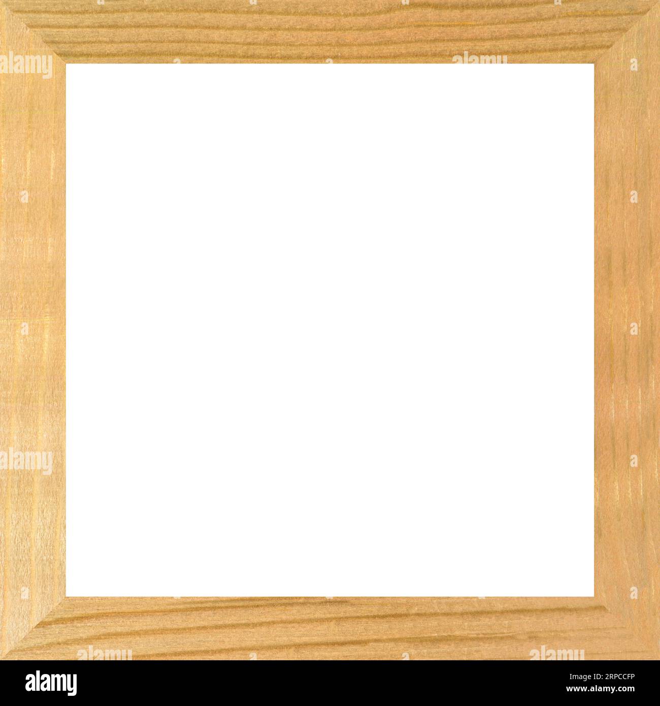 Square wooden frame cut from pine wood texture, isolated on white ...
