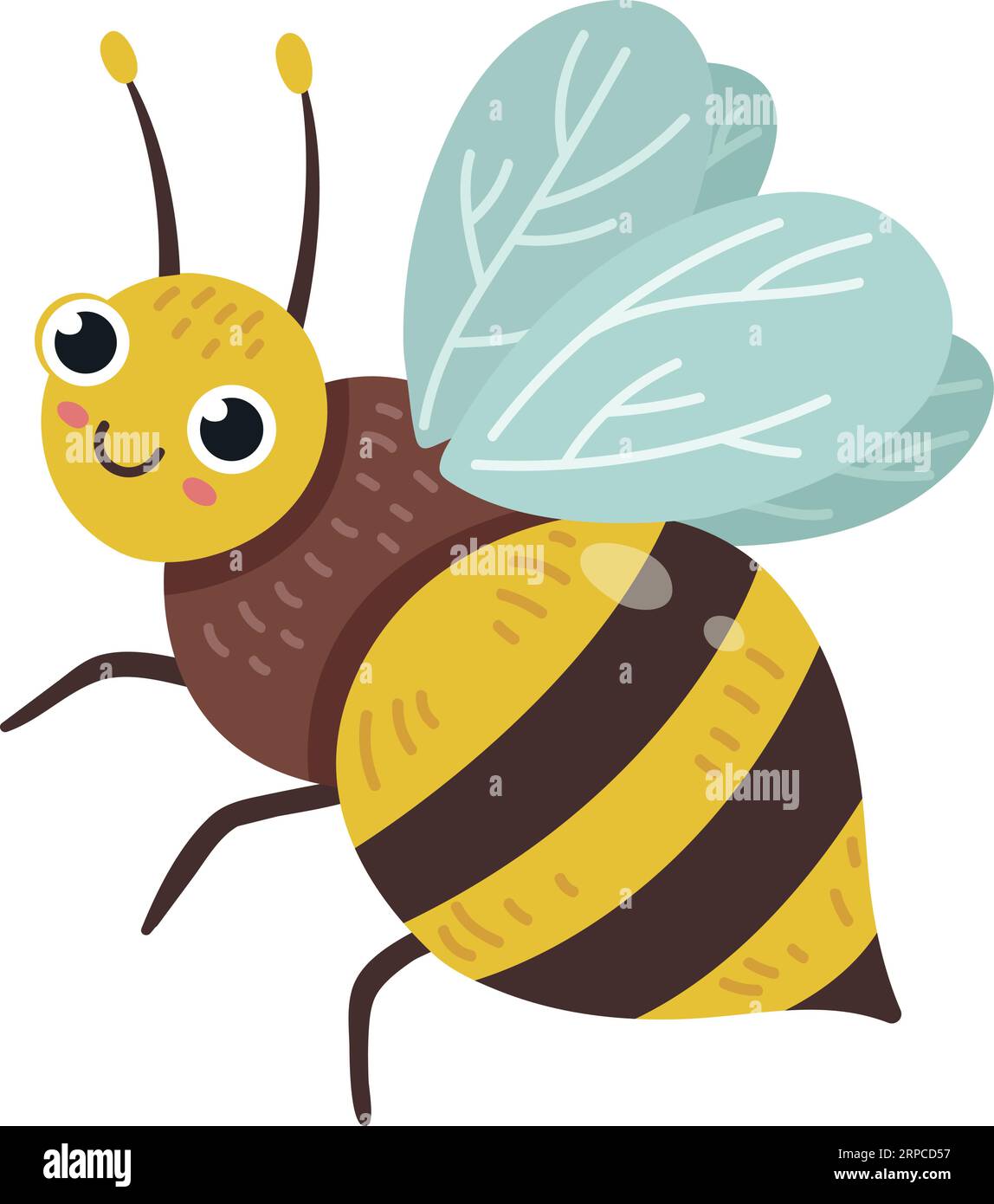 Cartoon bee mascot. Cute face happy expression insect Stock Vector ...