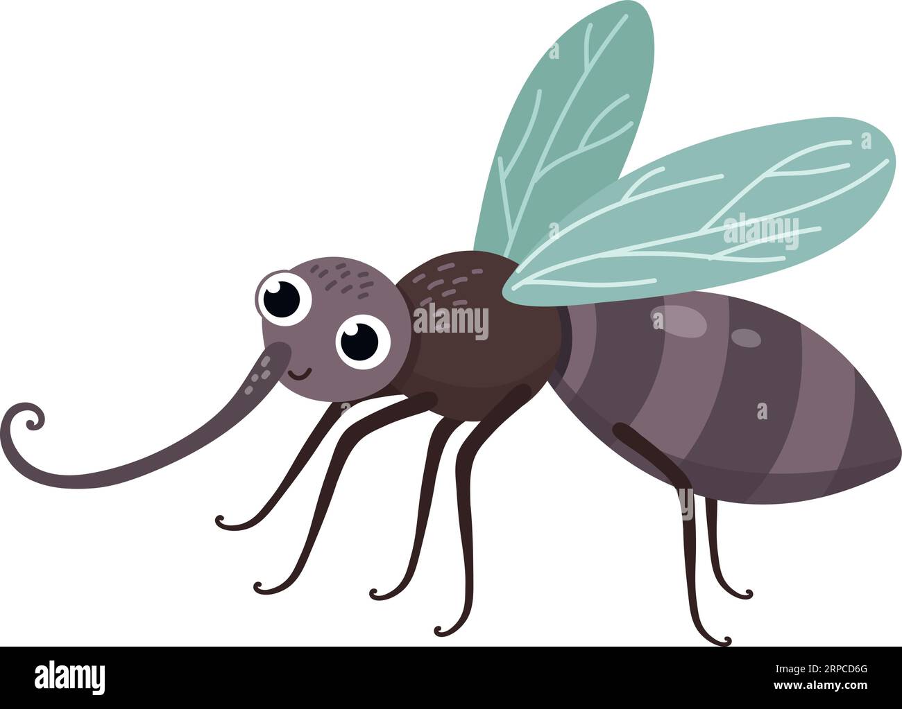 Funny mosquito character. Winged insect cartoon mascot Stock Vector ...