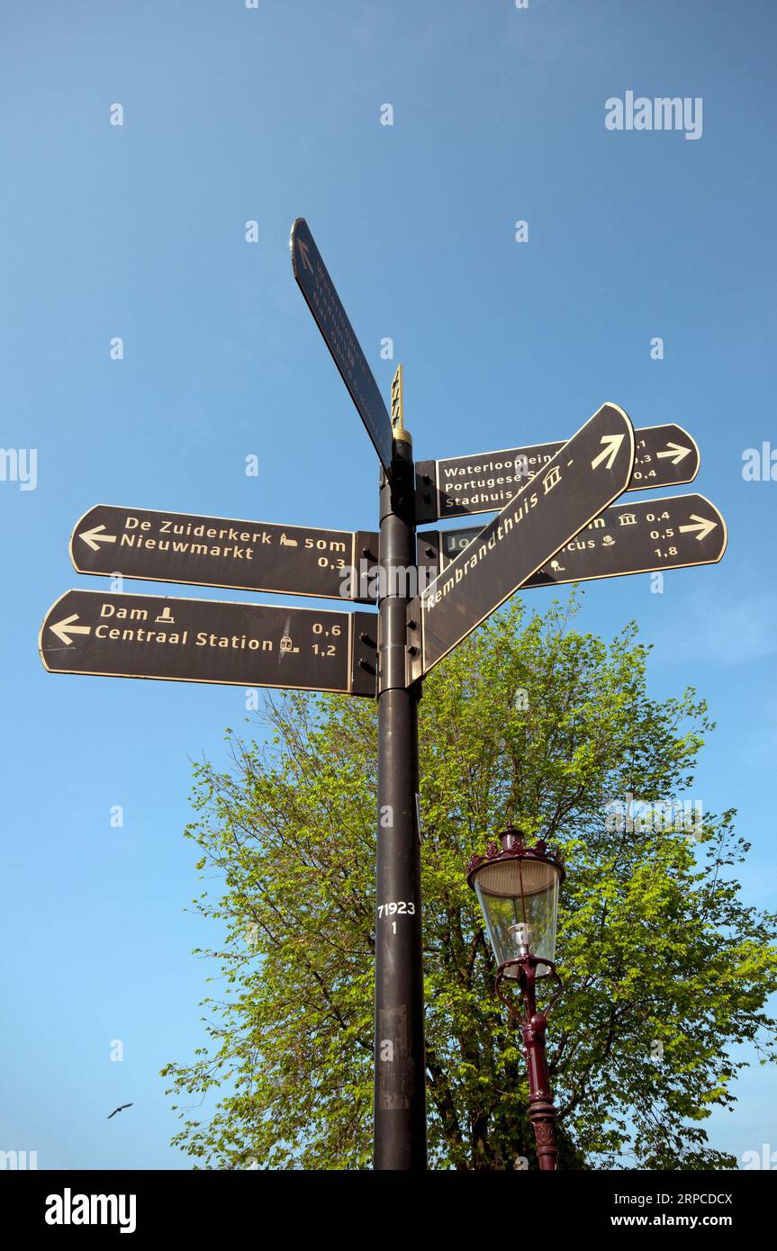 Amsterdam road signs hi-res stock photography and images - Alamy