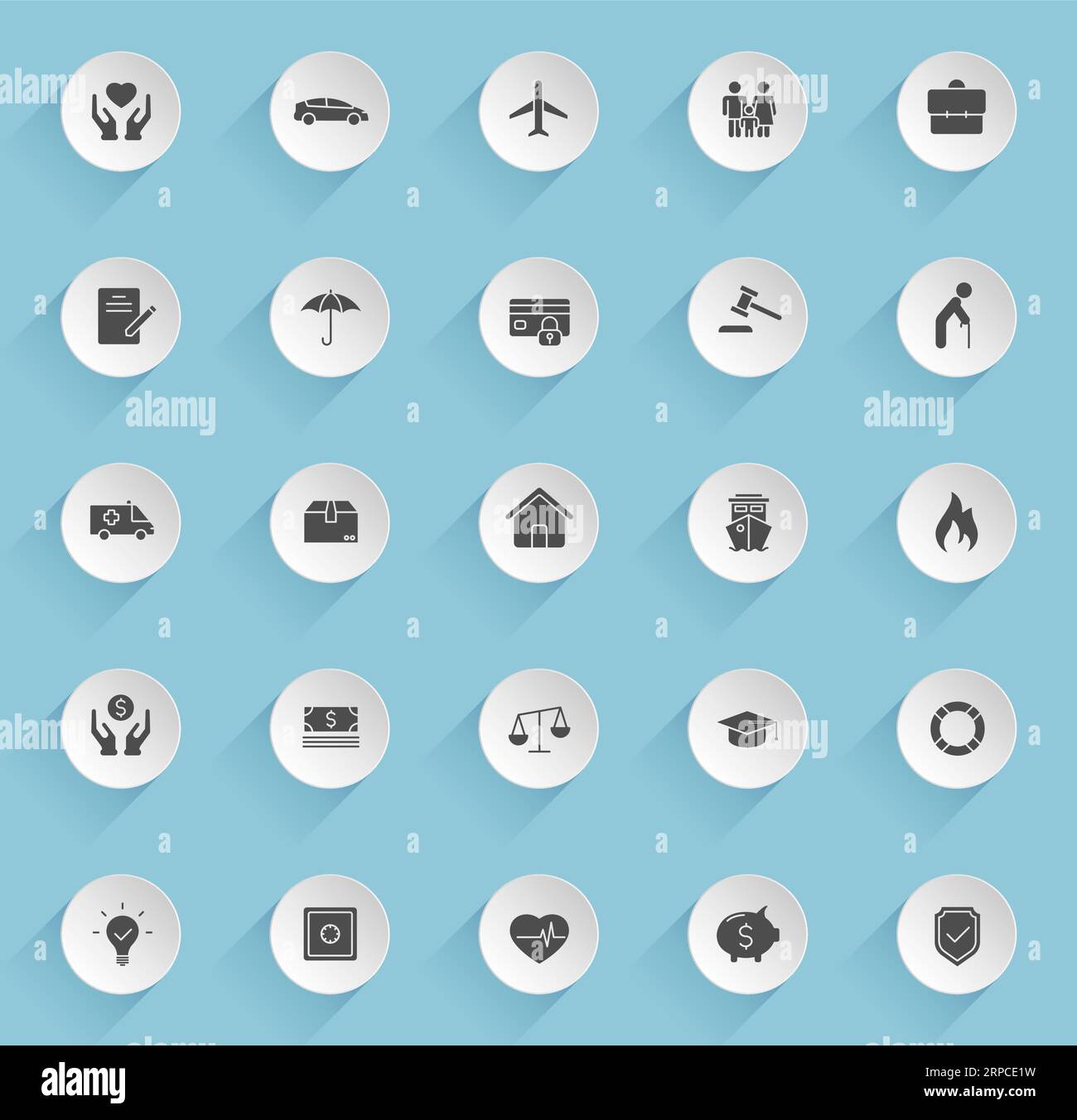 insurance vector icons Stock Vector Image & Art - Alamy