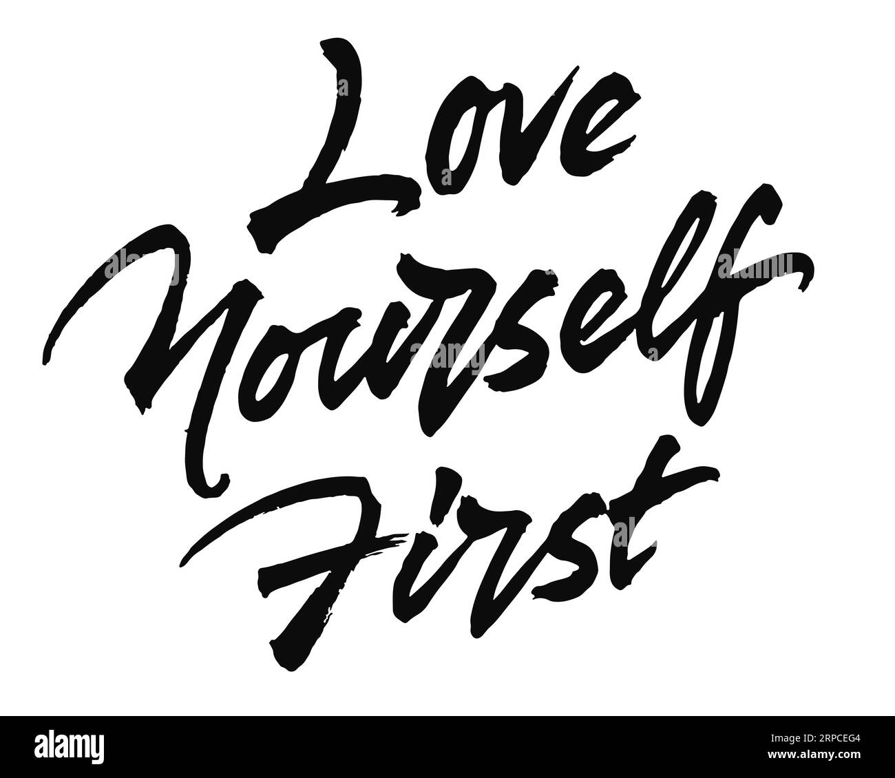 Love yourself Black and White Stock Photos & Images - Alamy