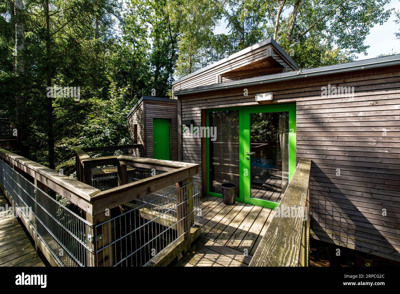 tree houses in the Panarbora Nature Adventure Park in Waldbroel ...
