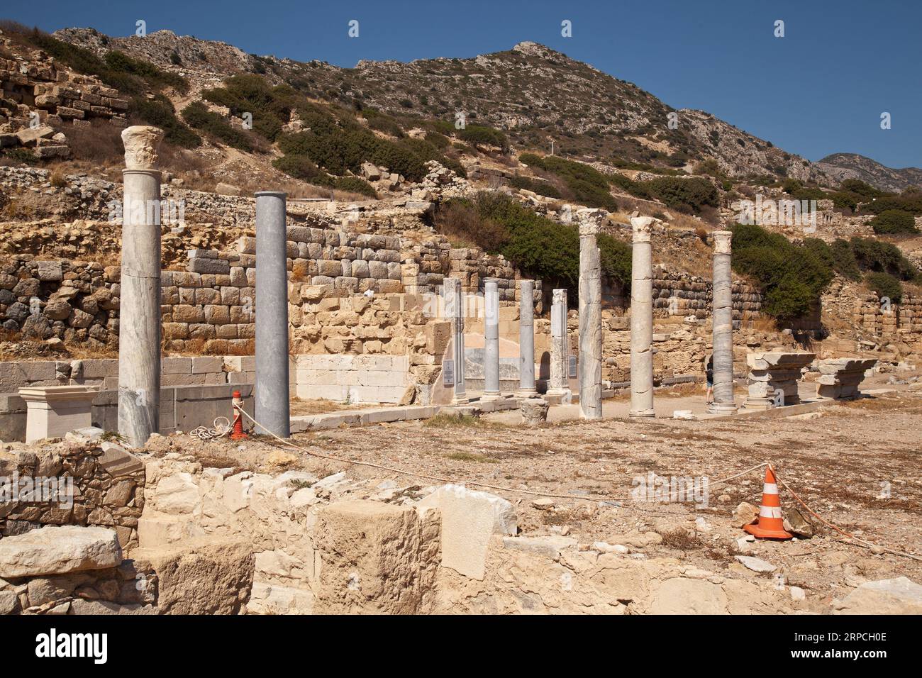 Ruin of a church or temple in the ruins of Knidos, one of the oldest ancient cities of Anatolia ...