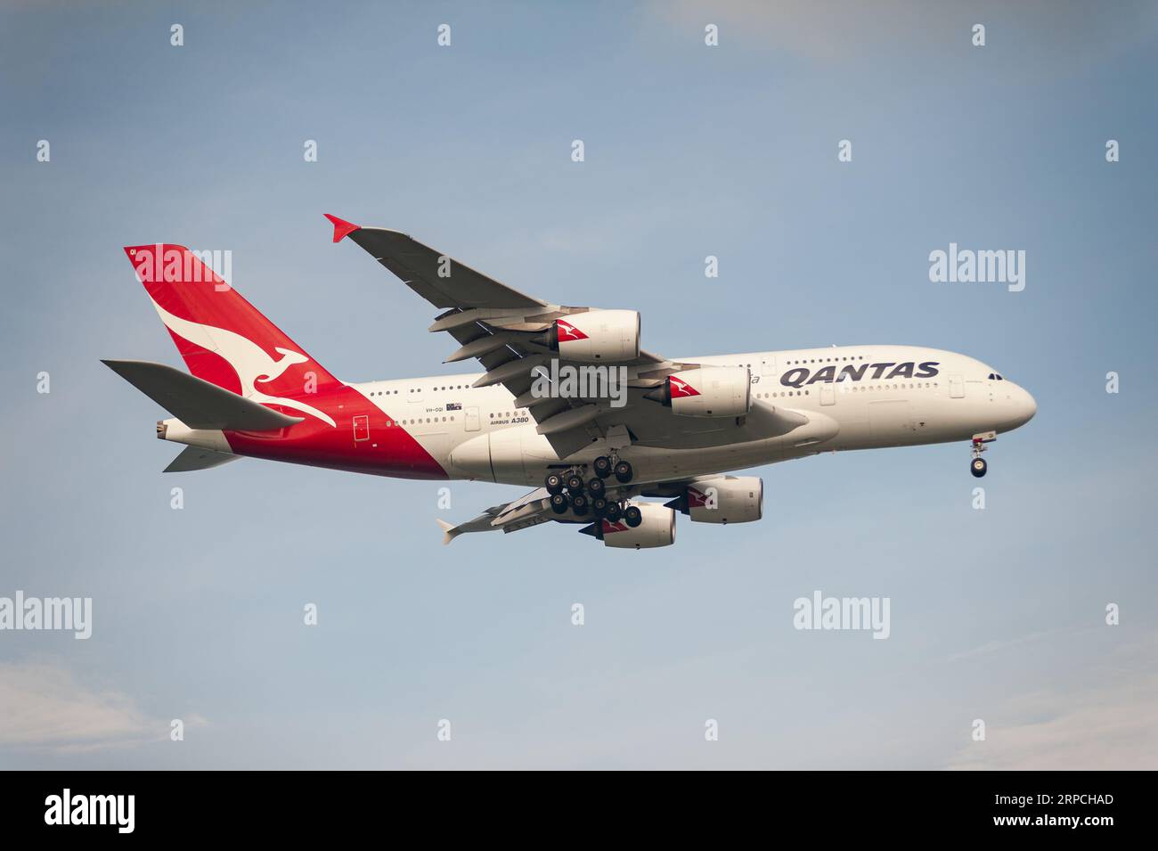 02.08.2023, Singapore, Republic of Singapore, Asia - Airbus A380-800 ...