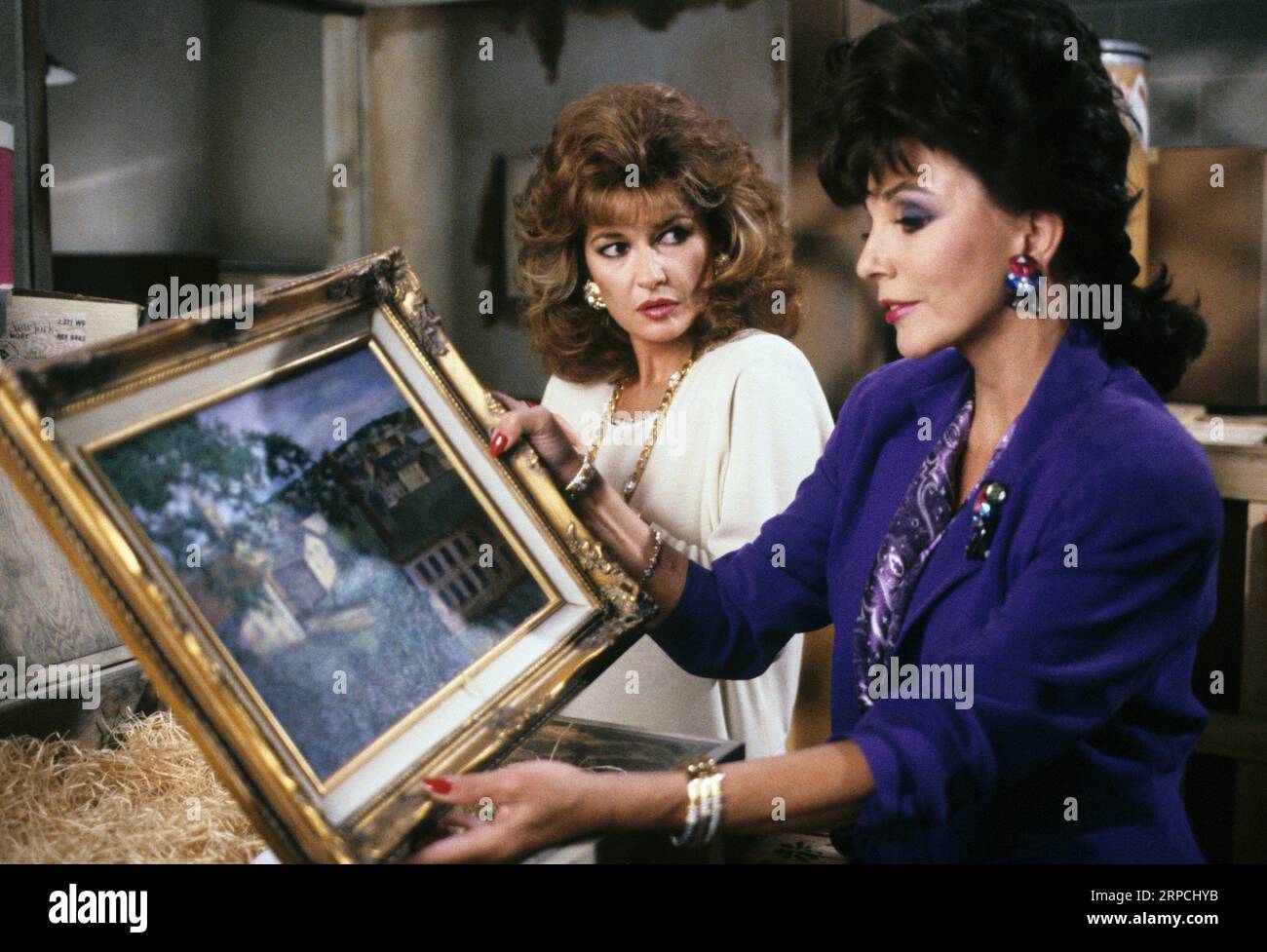 DYNASTY TV Series Joan Collins Linda Evans Stock Photo - Alamy