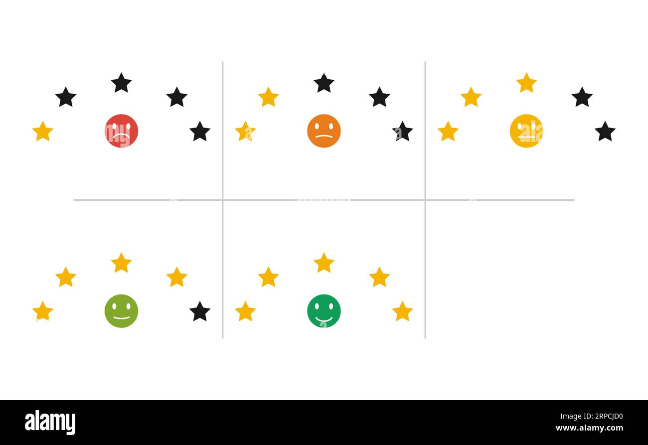 1 to 5 stars rating mood board Stock Vector Image & Art - Alamy