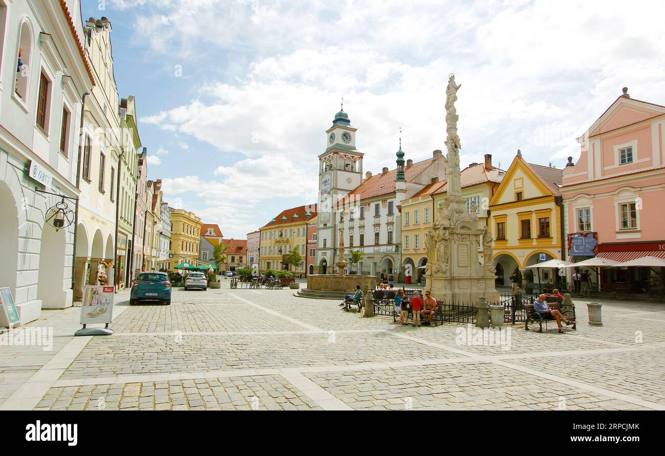 Masaryk Square is the centre of the historical core of Trebon.It is ...