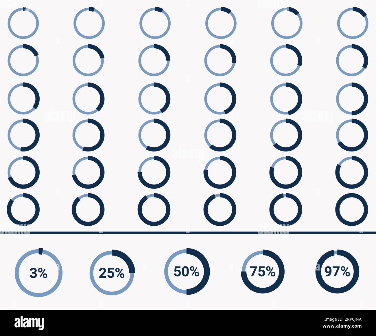 Infographic set of percentage loading circle Stock Vector Image & Art ...