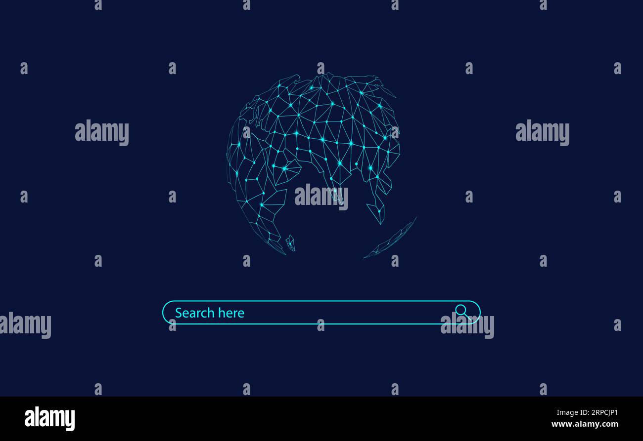 Wireframe world global internet Stock Vector Images - Alamy