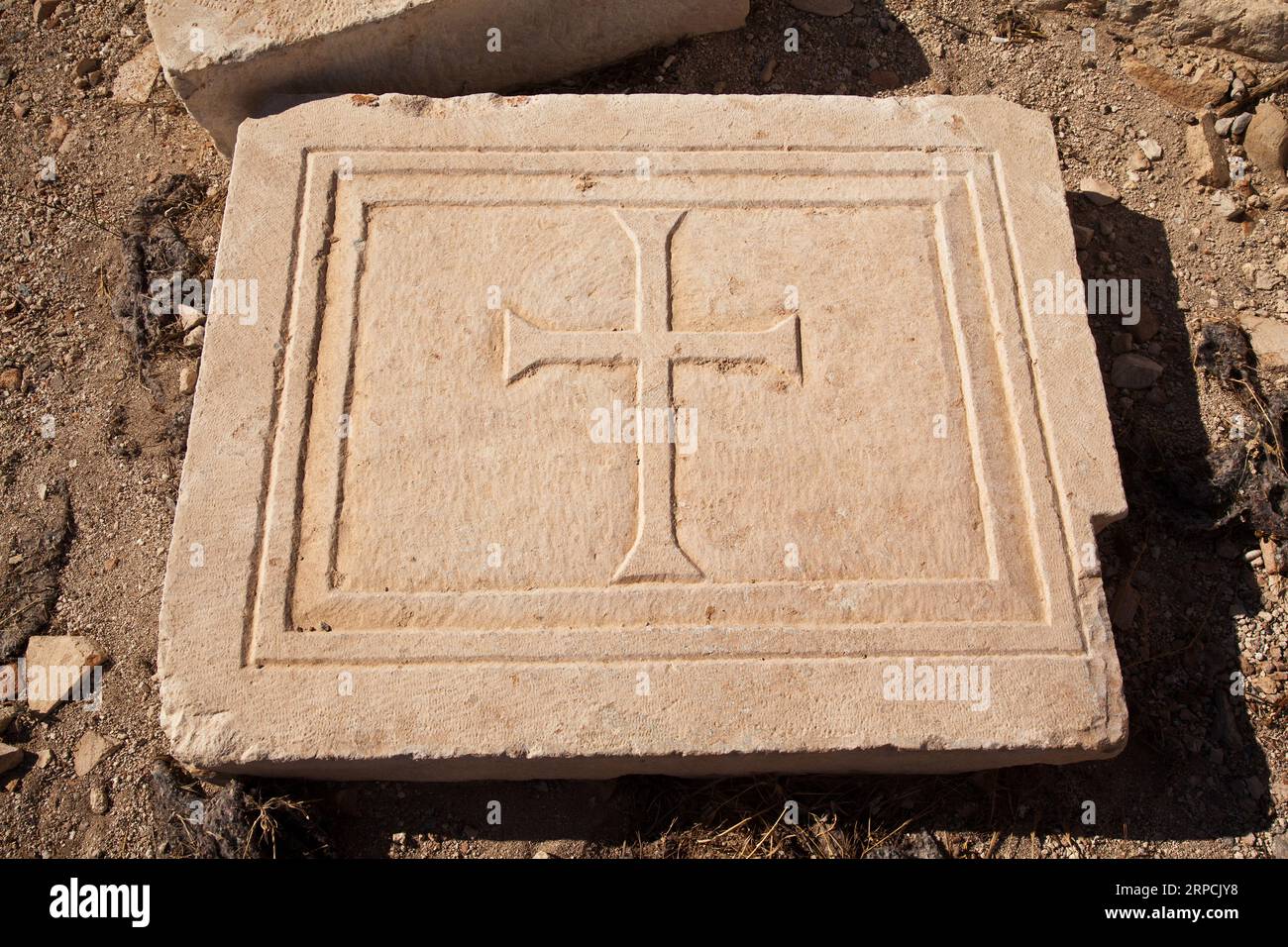The symbol of the cross belonging to the Byzantine and Roman periods in ...