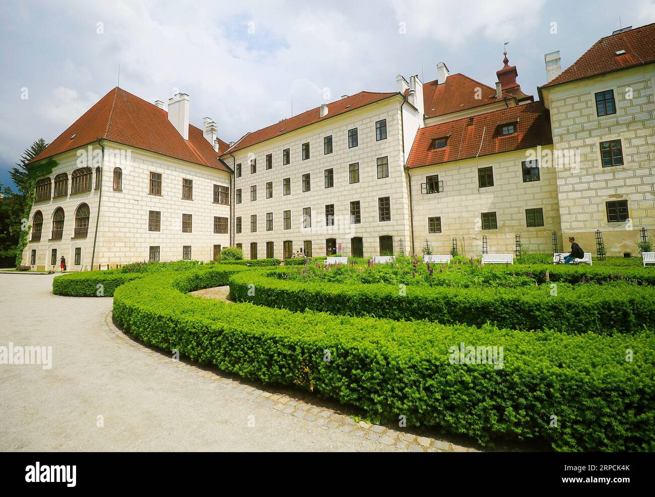 The buildings of the Trebon Chateau form the western front of Masaryk ...