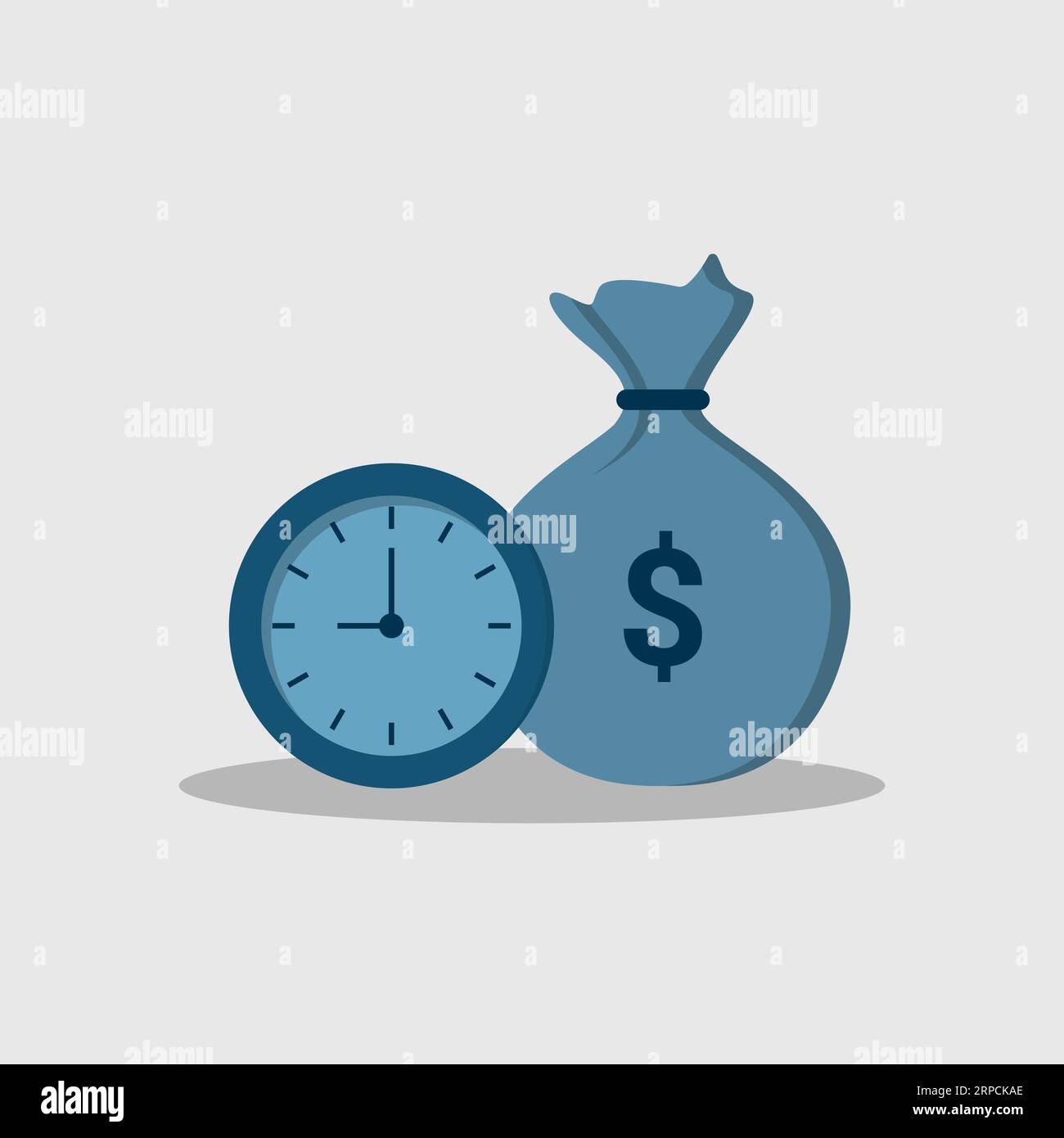 Time money white clock Stock Vector Images - Alamy