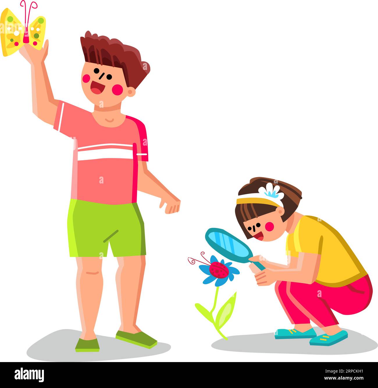 school research nature kid vector Stock Vector Image & Art - Alamy