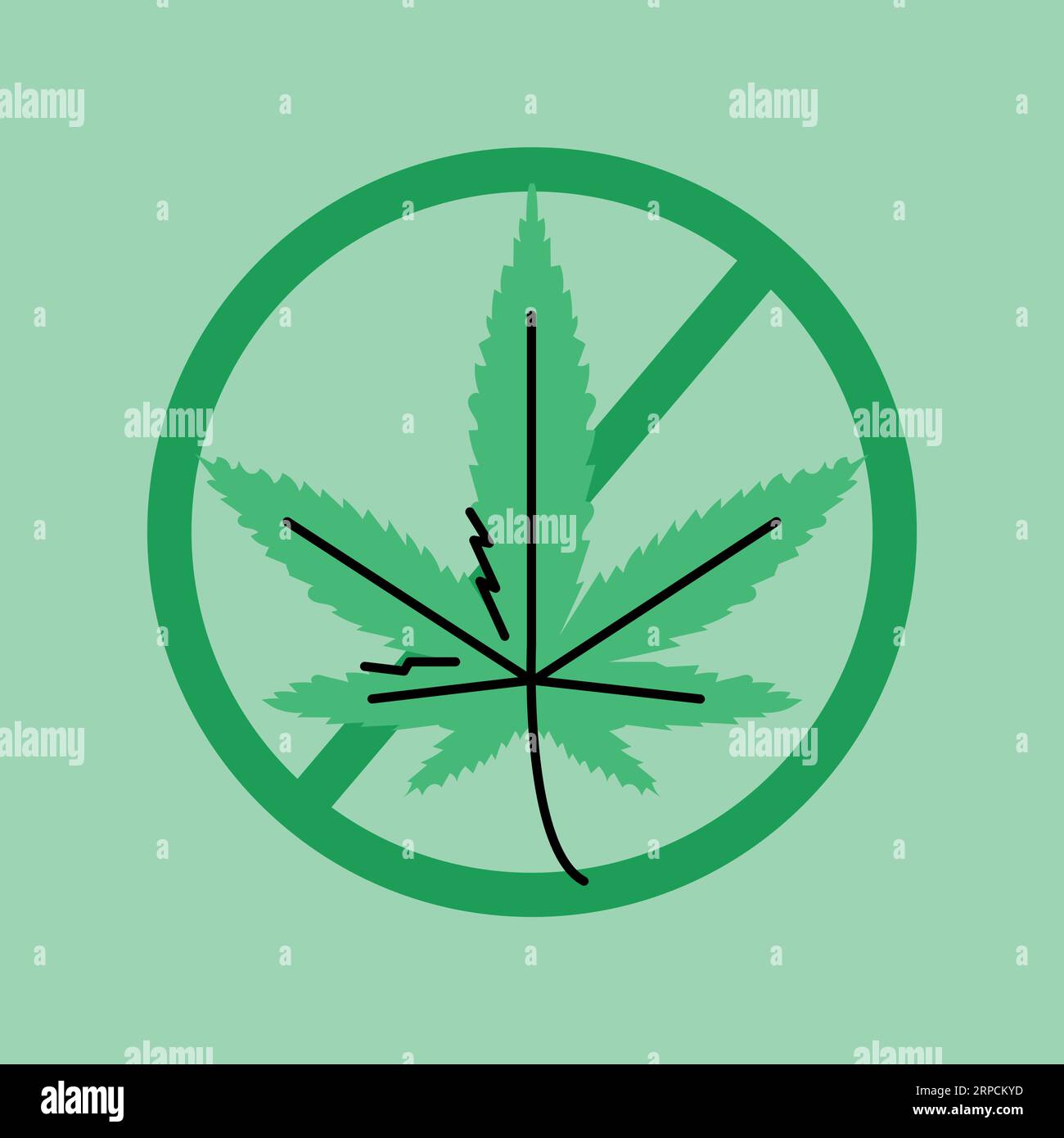 Ban leaf marijuana black line icon. Narcotic addiction. Stop cannabis ...