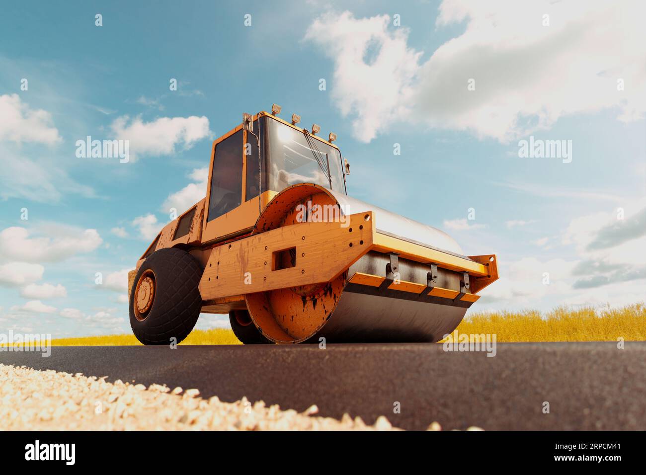 Compacting roller hi-res stock photography and images - Alamy
