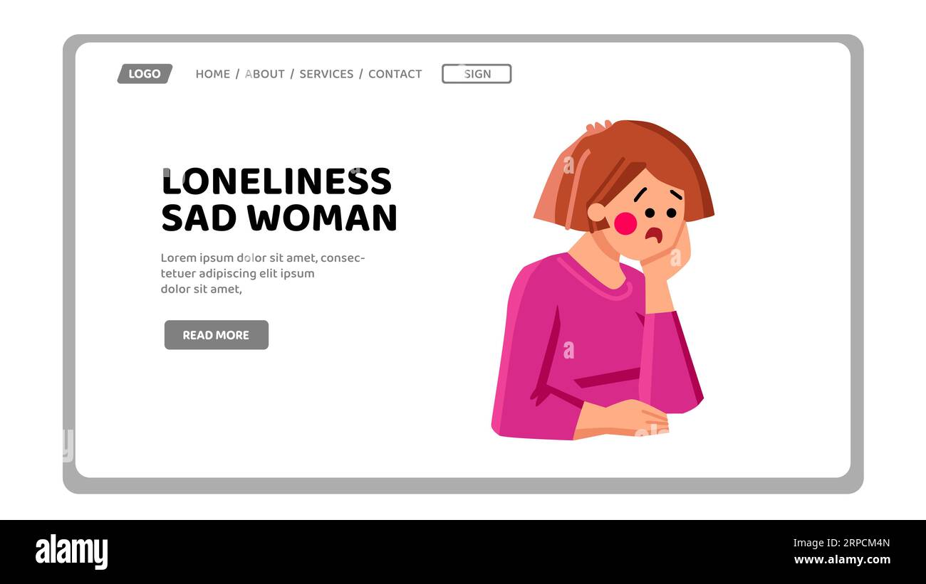 school loneliness sad woman vector Stock Vector Image & Art - Alamy