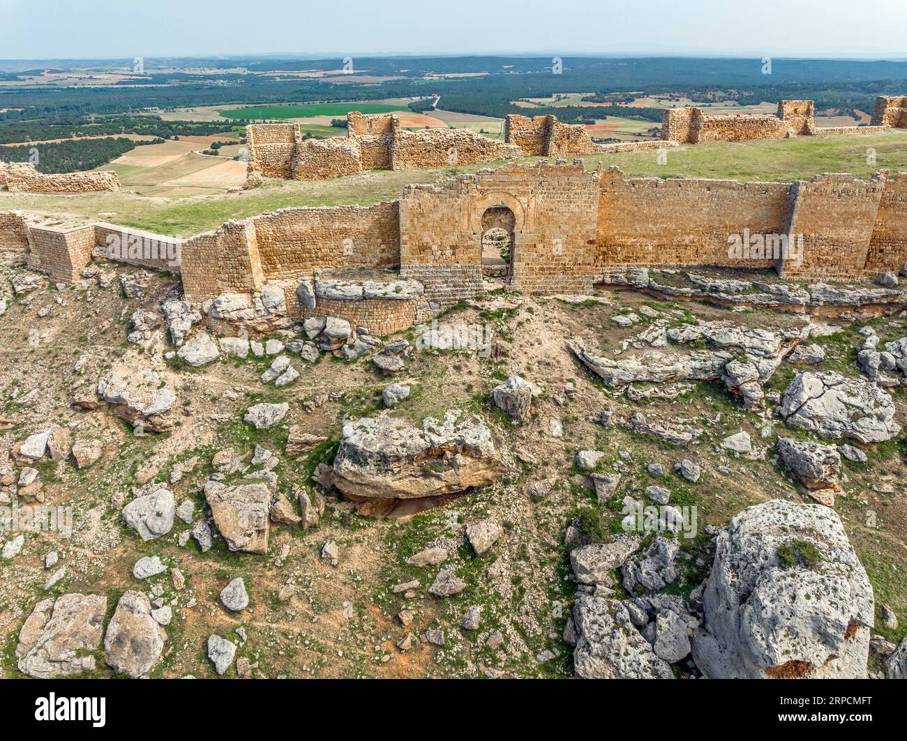 San Esteban de Gormaz castle muslim door, Soria, Spain Stock Photo - Alamy
